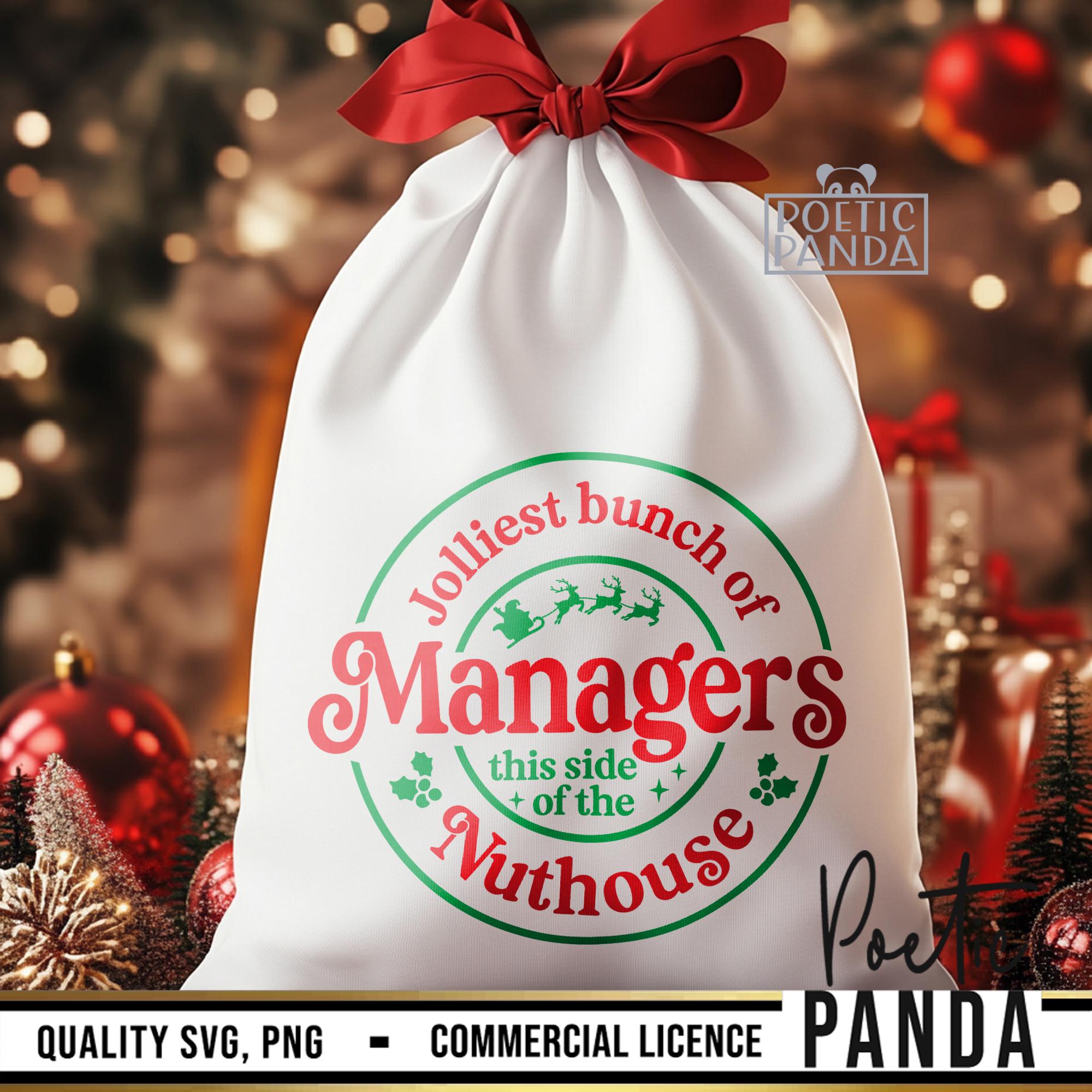 Jolliest Bunch of Managers SVG PNG, Funny Christmas Manager Shirt ...