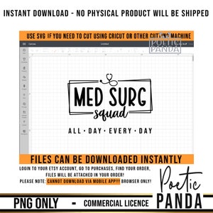 Med Surg Squad SVG PNG, Surgery Crew Svg, Healthcare Svg, Surgeon Shirt ...