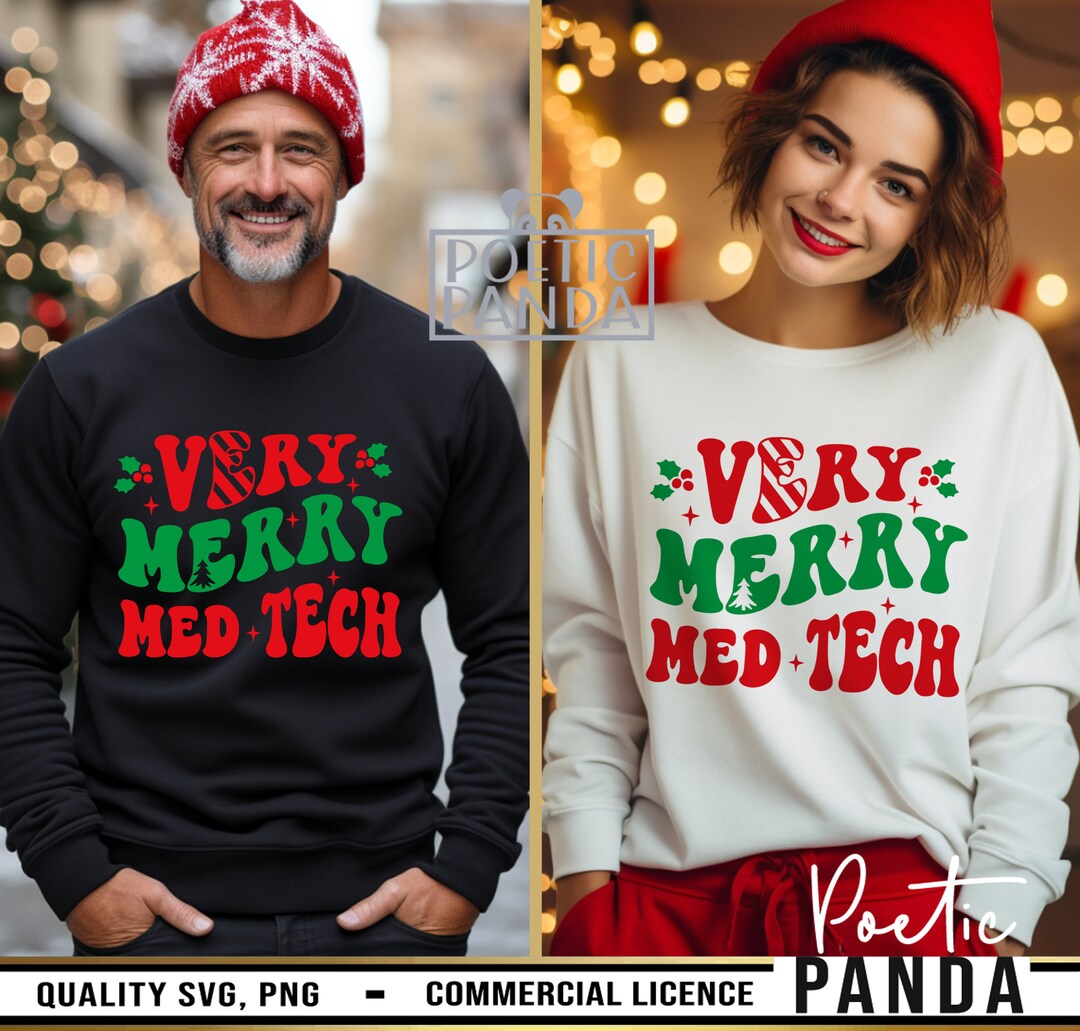 Merry Med Tech SVG PNG, Nurse Christmas Svg, Christmas Shirt Svg ...