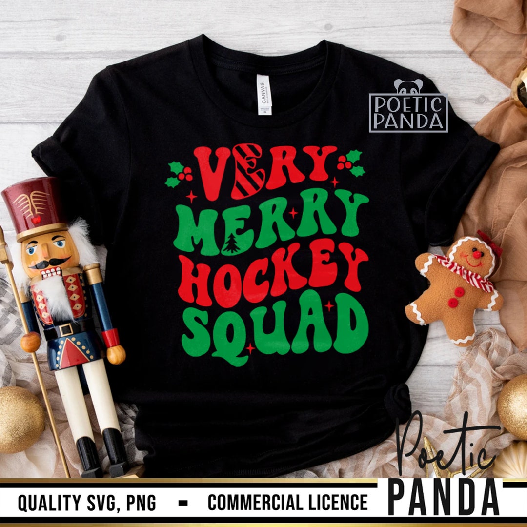 Merry Hockey Squad SVG PNG, Christmas Shirt Svg, Hockey Mom Svg ...