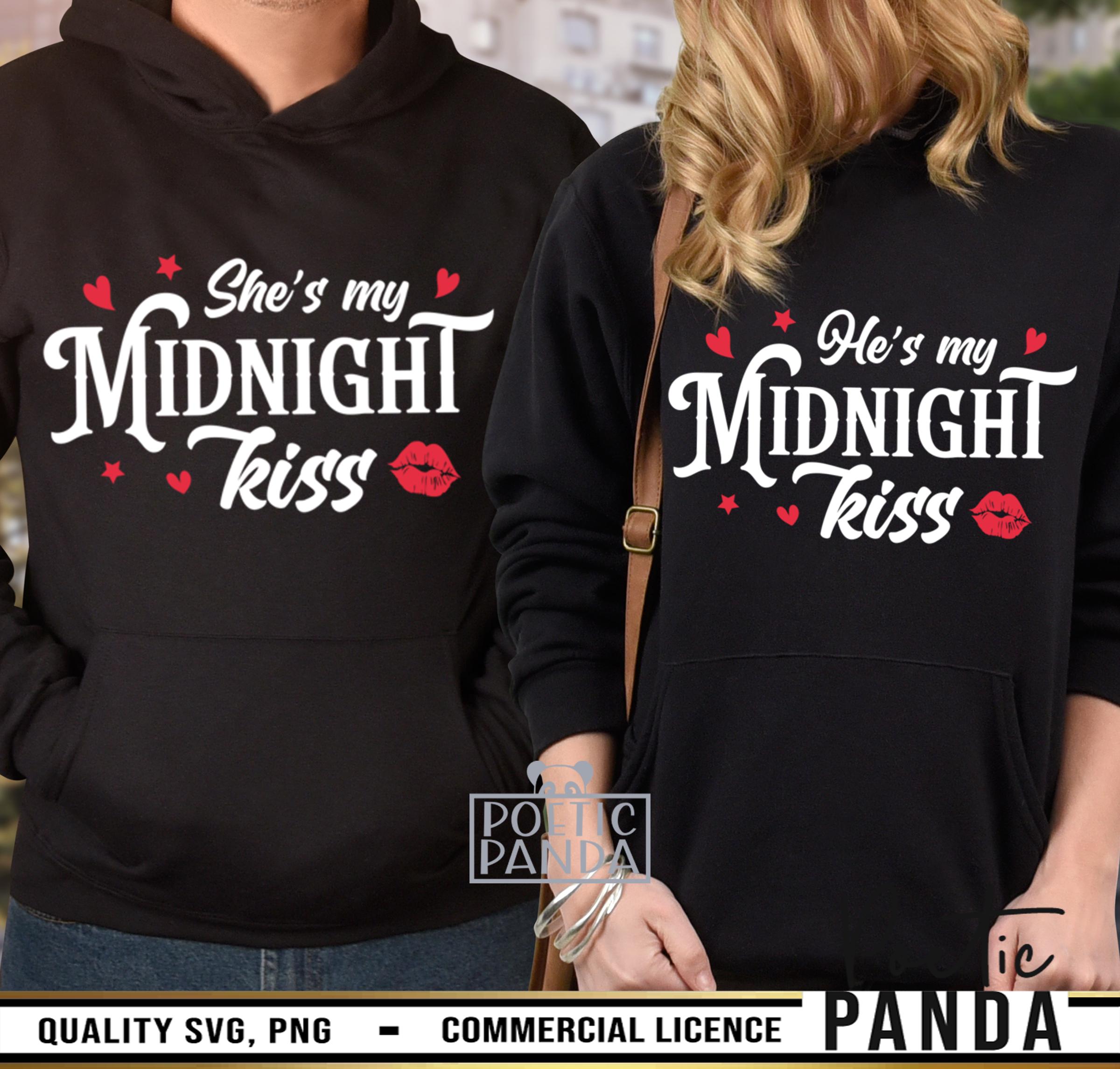 Couples New Year SVG PNG, She's My Midnight Kiss Svg, He's My Midnight ...