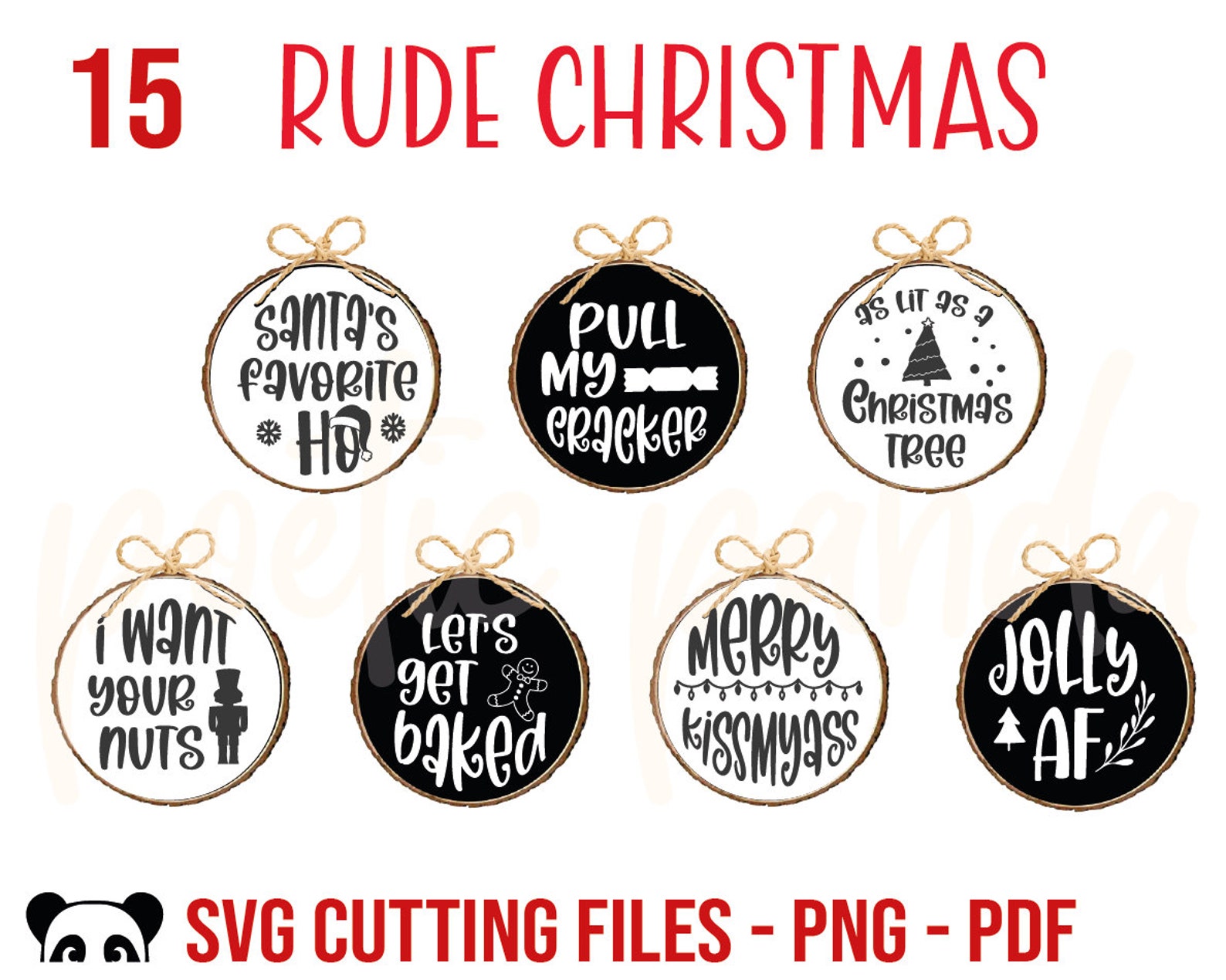 15 Rude Christmas Bundle Svg Naughty Christmas Quote Svg - Etsy