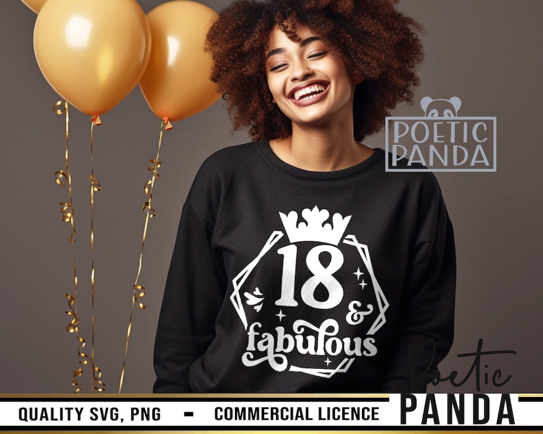 18th Birthday SVG PNG, 18 and Fabulous Svg, 18th Birthday Png, Finally ...
