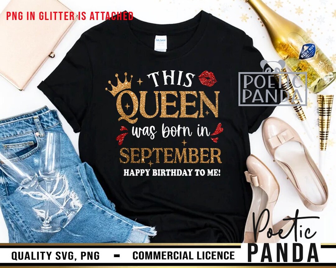 September Birthday SVG PNG, Birthday Girl Svg, Birthday Queen Svg ...