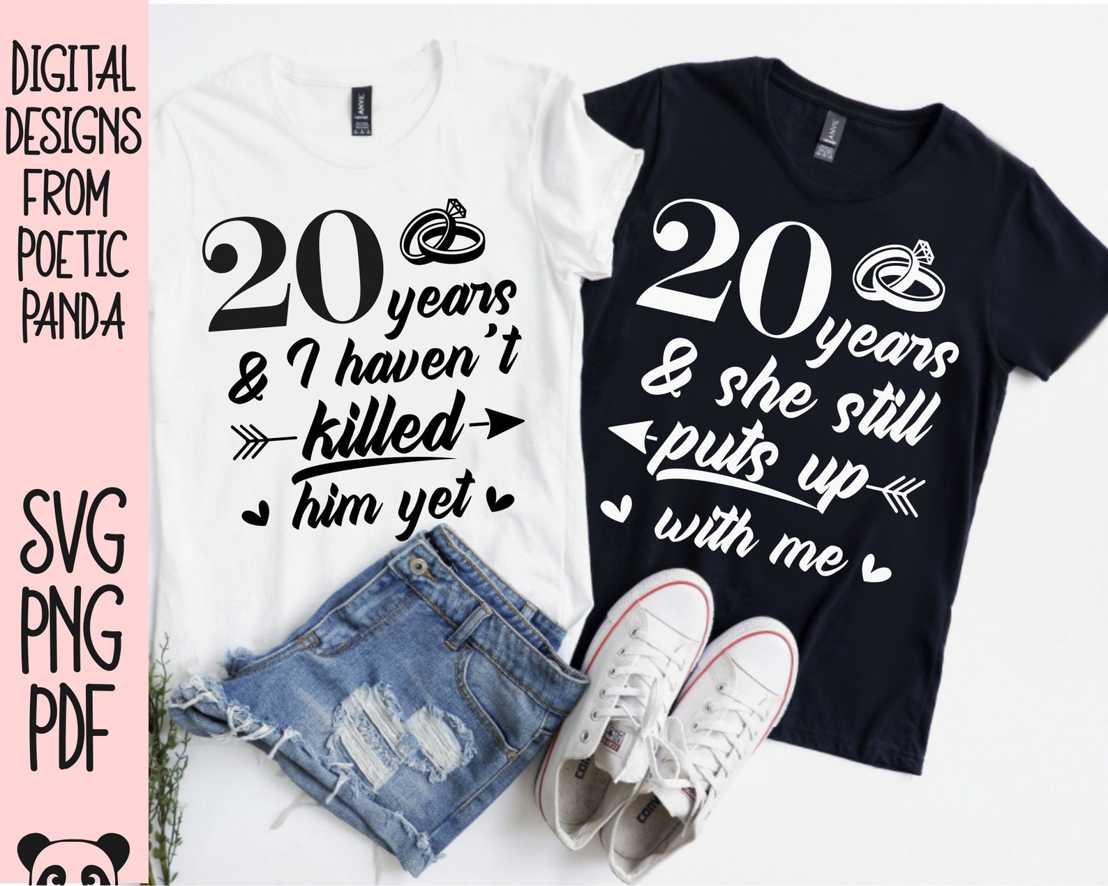 20 Years WEDDING Anniversary SVG PNG 20th Wedding Matching | Etsy