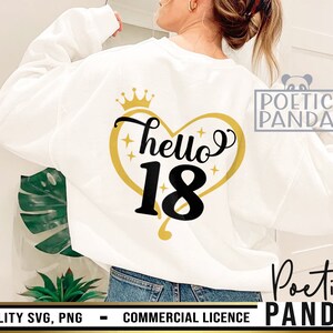 Hello 18 SVG PNG, 18th Svg, 18th Birthday Svg, Birthday Girl Svg, 18 ...