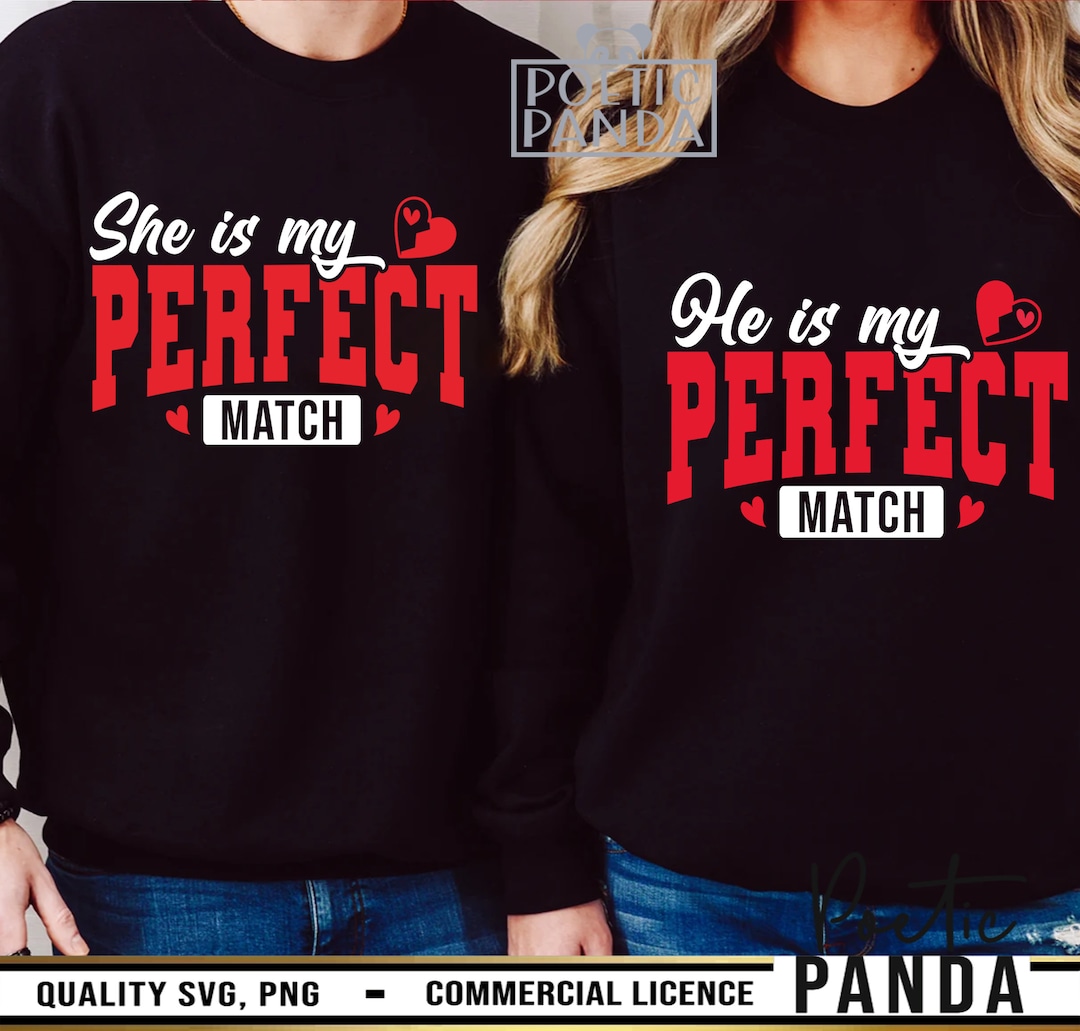 Couple Valentine SVG PNG, His and Her Valentine Shirts Svg, Valentine ...