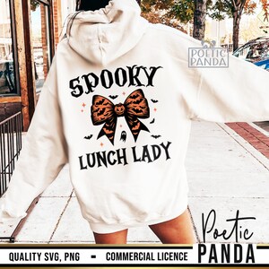 Spooky Lunch Lady SVG PNG, Lunch Lady Halloween Shirt Png Sublimation ...