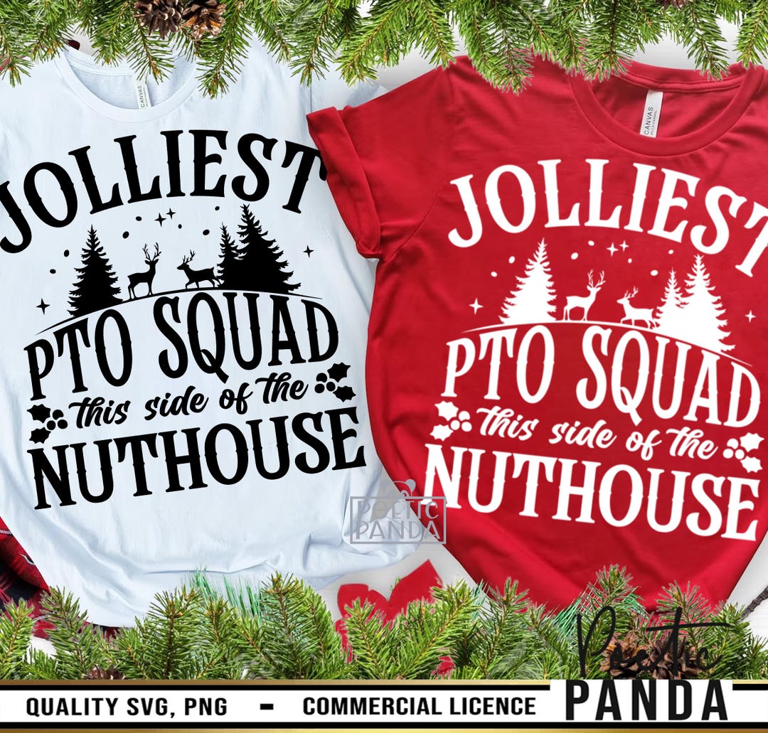 Christmas PTO Squad SVG PNG, Jolliest Pto Crew Svg, Funny Pto Christmas ...