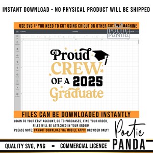 Proud Crew of 2025 Graduate SVG PNG, Graduation 2025 Svg, Class of 2025 ...