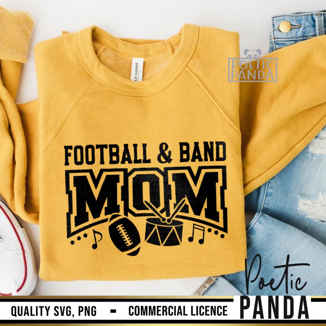 Football and Band Mom SVG PNG, Football Svg, Cheer Mom Svg, Marching ...