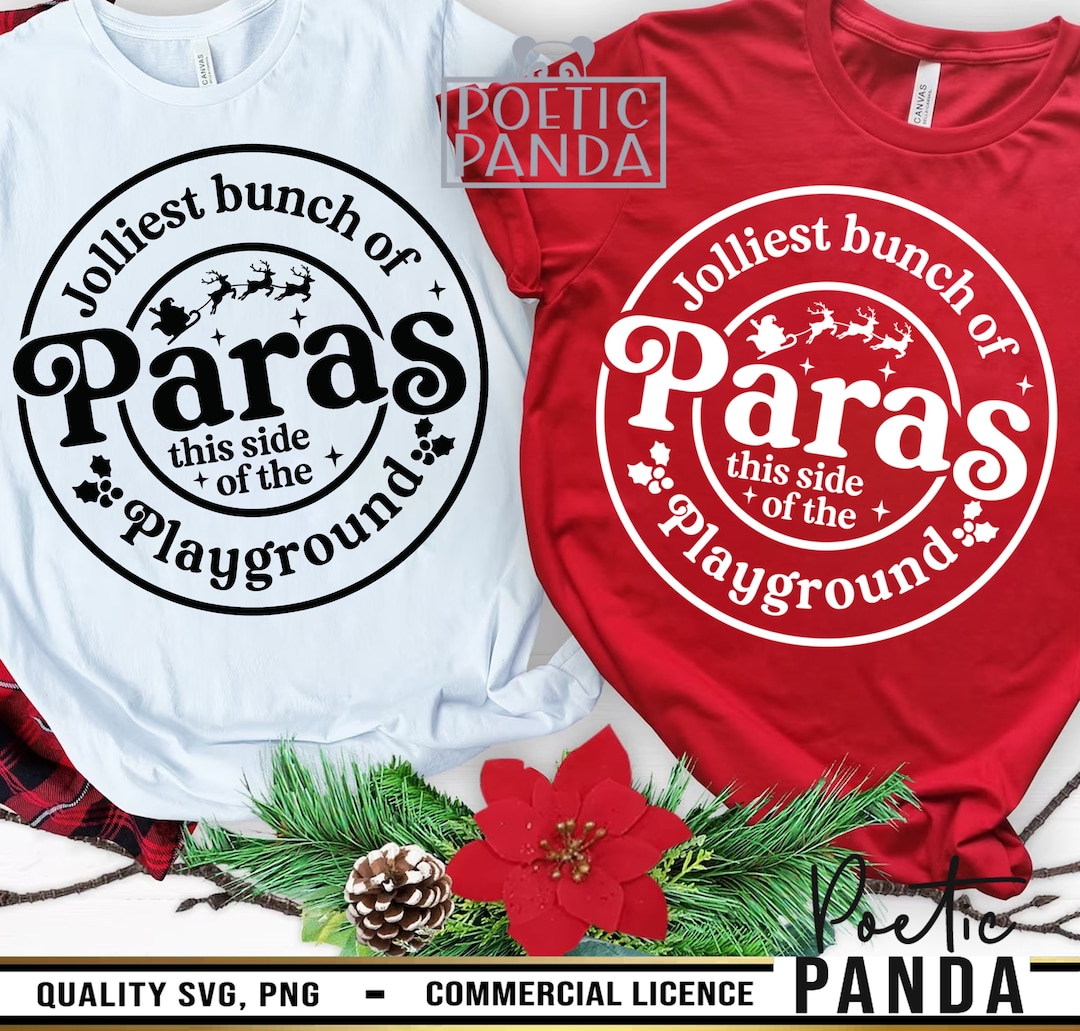 Jolliest Bunch of Paras SVG PNG, Para Christmas Svg, Teacher Christmas ...