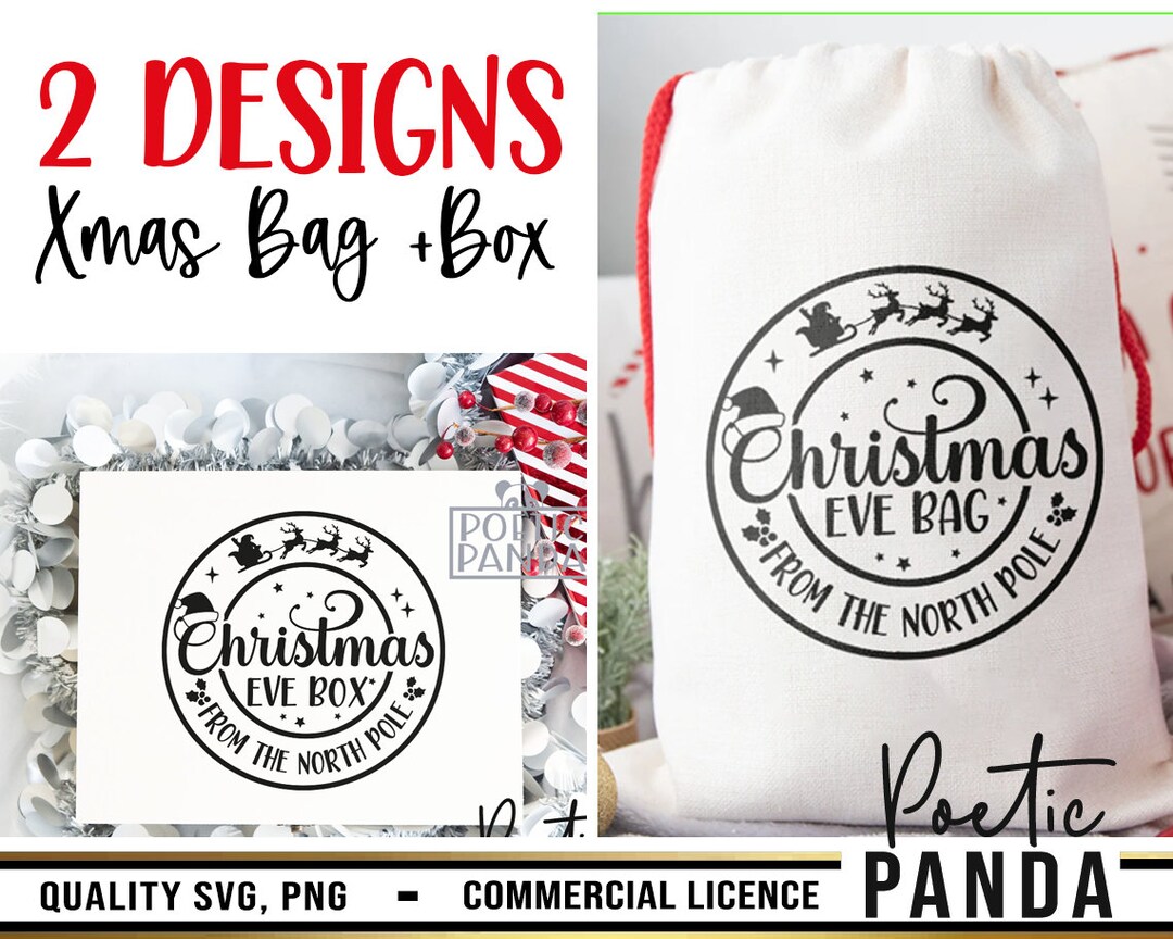 Christmas Sack SVG PNG, Christmas Bag Svg, Christmas Eve Svg, Round ...
