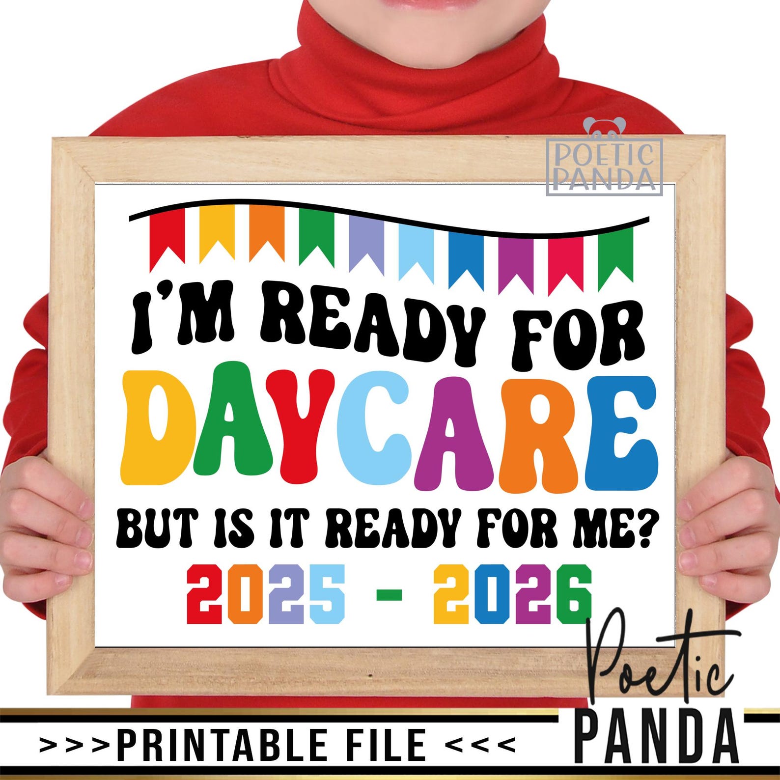 Printable 1st Day of Daycare Sign, Funny 1st Day of Daycare Digital ...