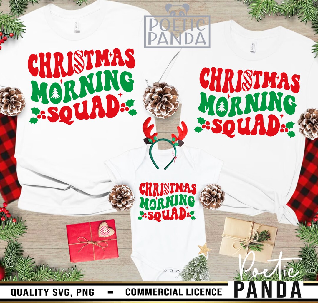 Christmas Morning Squad SVG PNG, Family Christmas Svg, Kids Xmas Shirts ...