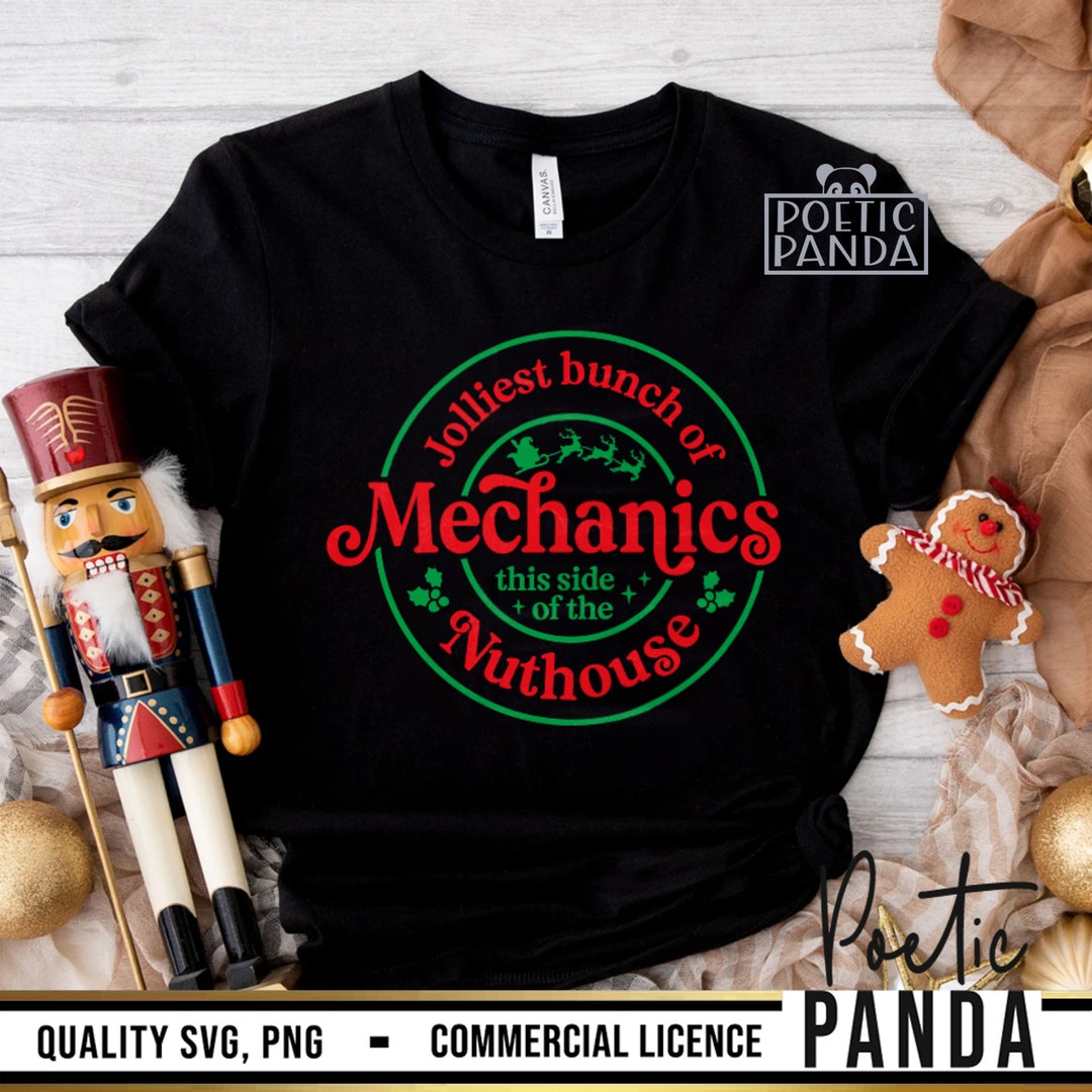 Jolliest Bunch of Mechanics SVG PNG, Funny Christmas Svg, Repairman Svg ...