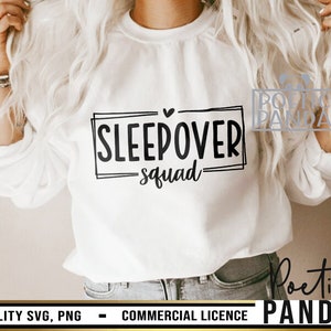 Sleepover Squad SVG PNG, Birthday Svg, Sleepover Svg, Girls Trip Svg ...