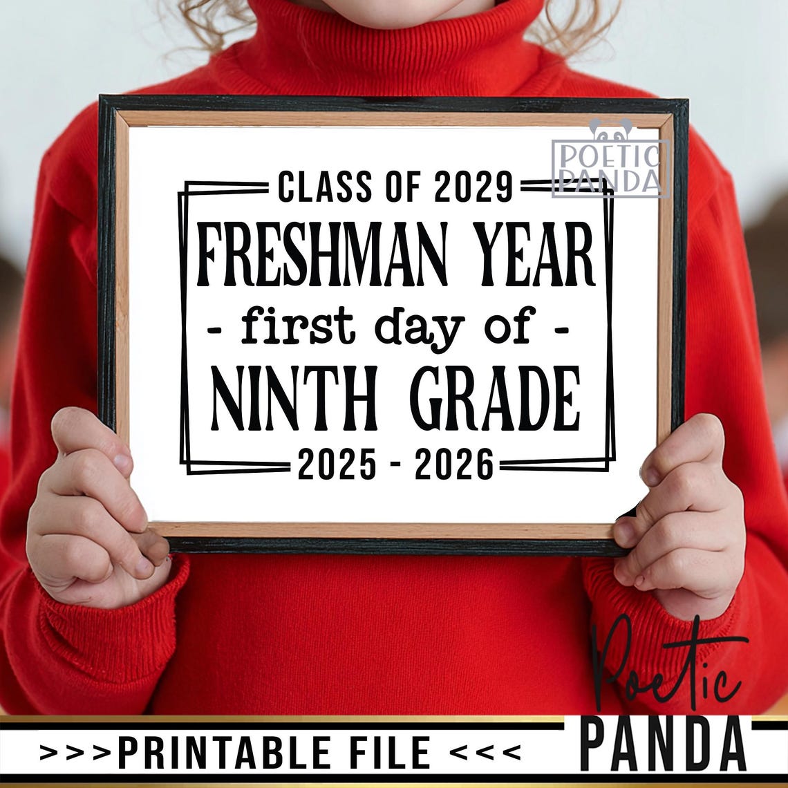 Printable Sign Freshman First Day of 9th Grade PNG, Freshman Year ...