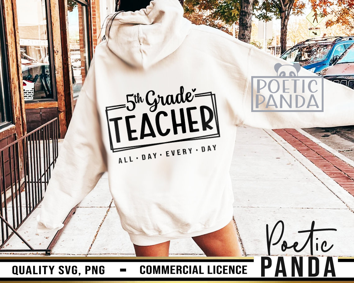 5th Grade Teacher SVG PNG, Fifth Grade Teacher, Back to School Svg ...