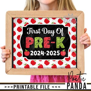 Printable First Day of Prek 2025 PNG JPED, First Day of Pre, 1st Day of ...