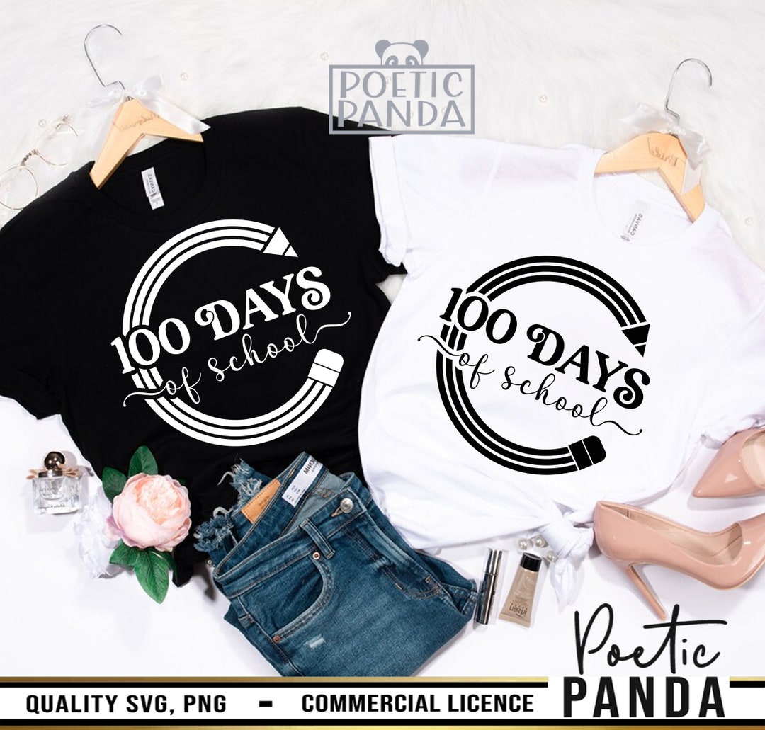 100 Days of School SVG PNG, 100 Days of School Svg Pencil, 100 Days ...