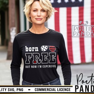 Nacido libre ahora soy caro SVG PNG divertido 4 de julio - Etsy México