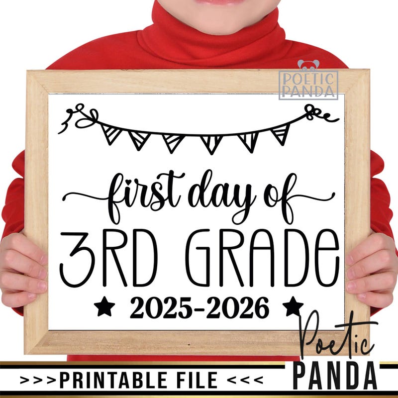 3rd Grade Sign - Etsy