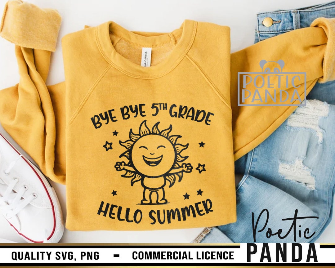 Bye 5th Grade SVG PNG, Teacher Svg, Graduation Svg, 5th Grade Svg, End ...