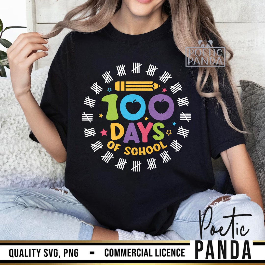 100 Days SVG PNG, 100 Days Svg Kids, 100th Day Svg, 100 Days of School, Teacher Shirt Svg, 100 ...