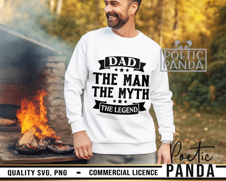 Dad the Man the Myth the Legend SVG PNG Dad Fathers Day Svg - Etsy