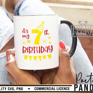 7th Birthday SVG PNG, 7th Birthday Svg, Birthday Girl Svg, Birthday Svg ...