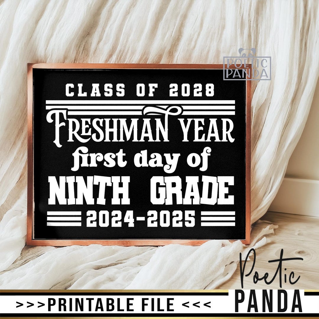 Printable Freshman Year Sign PNG JPEG, Class of 2028 Sign, Freshman ...