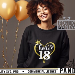 Hello 18 SVG PNG, 18th Svg, 18th Birthday Svg, Birthday Girl Svg, 18 ...