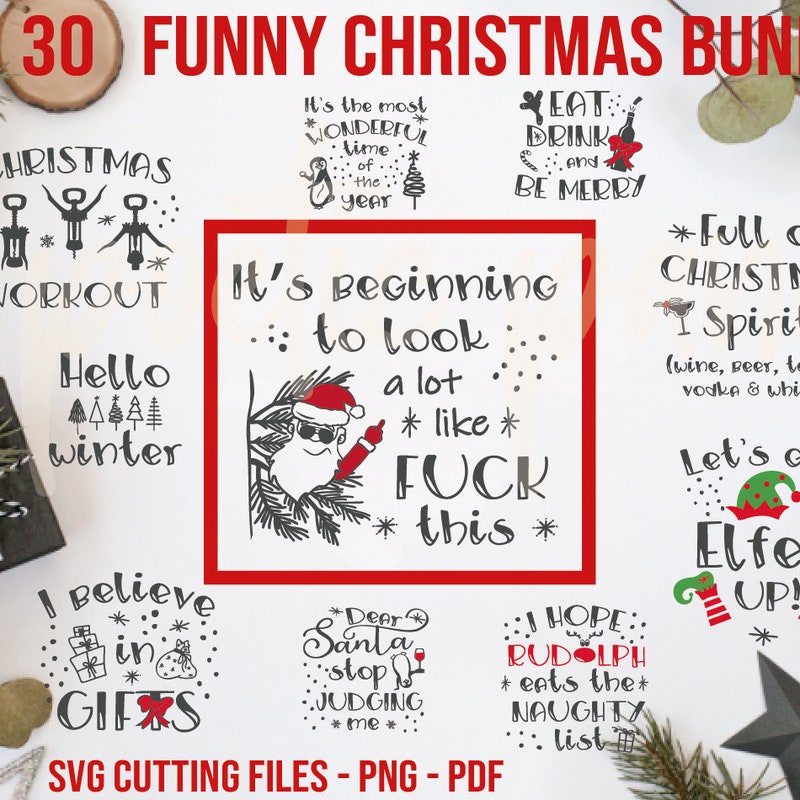 Funny Christmas Svg - Etsy