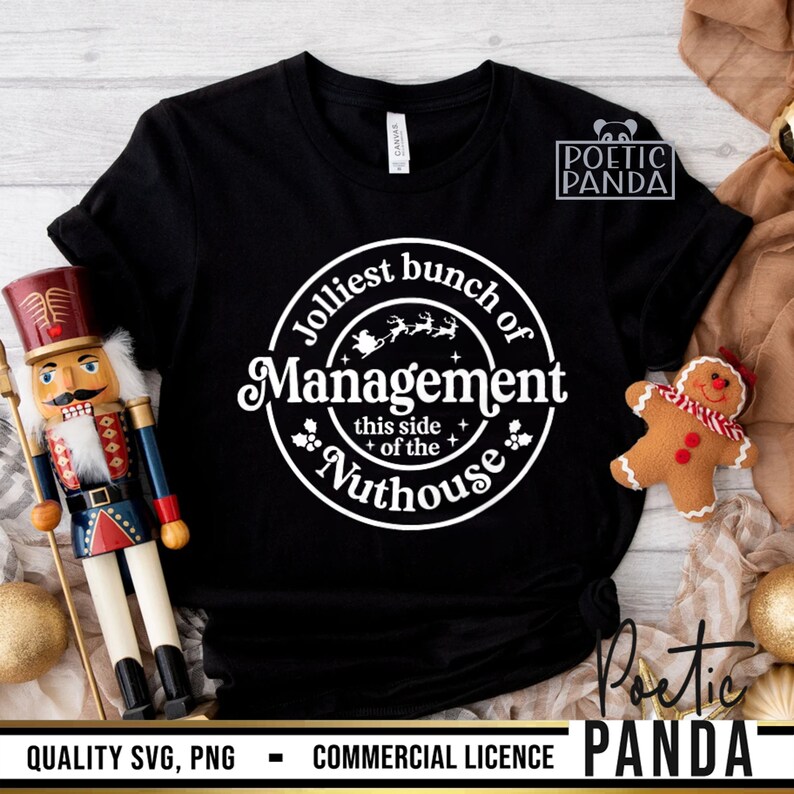 Jolliest Bunch of Management SVG PNG, Teacher Christmas, Manager ...