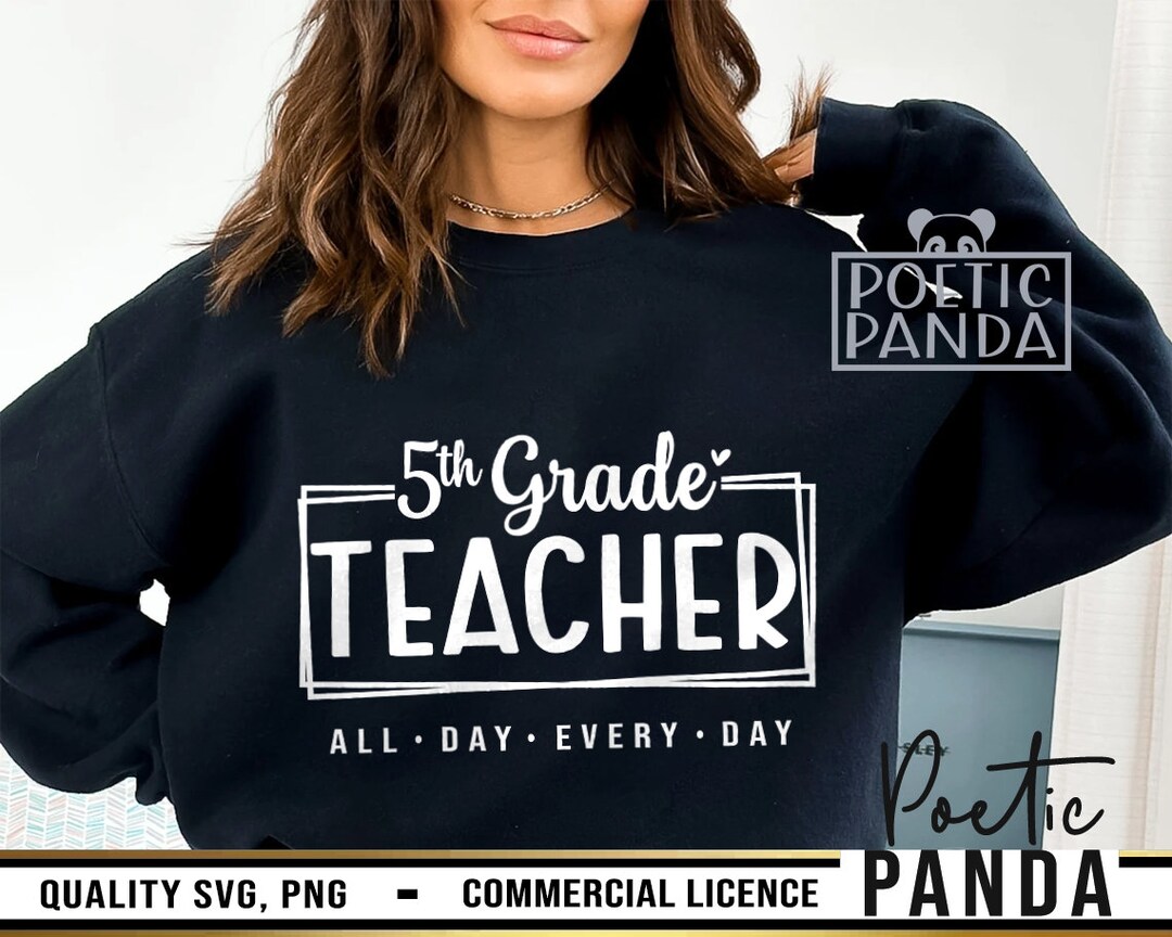 5th Grade Teacher SVG PNG, Fifth Grade Teacher, Back to School Svg ...