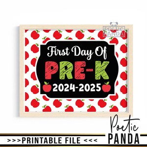 Printable First Day of Prek 2025 PNG JPED, First Day of Pre, 1st Day of ...