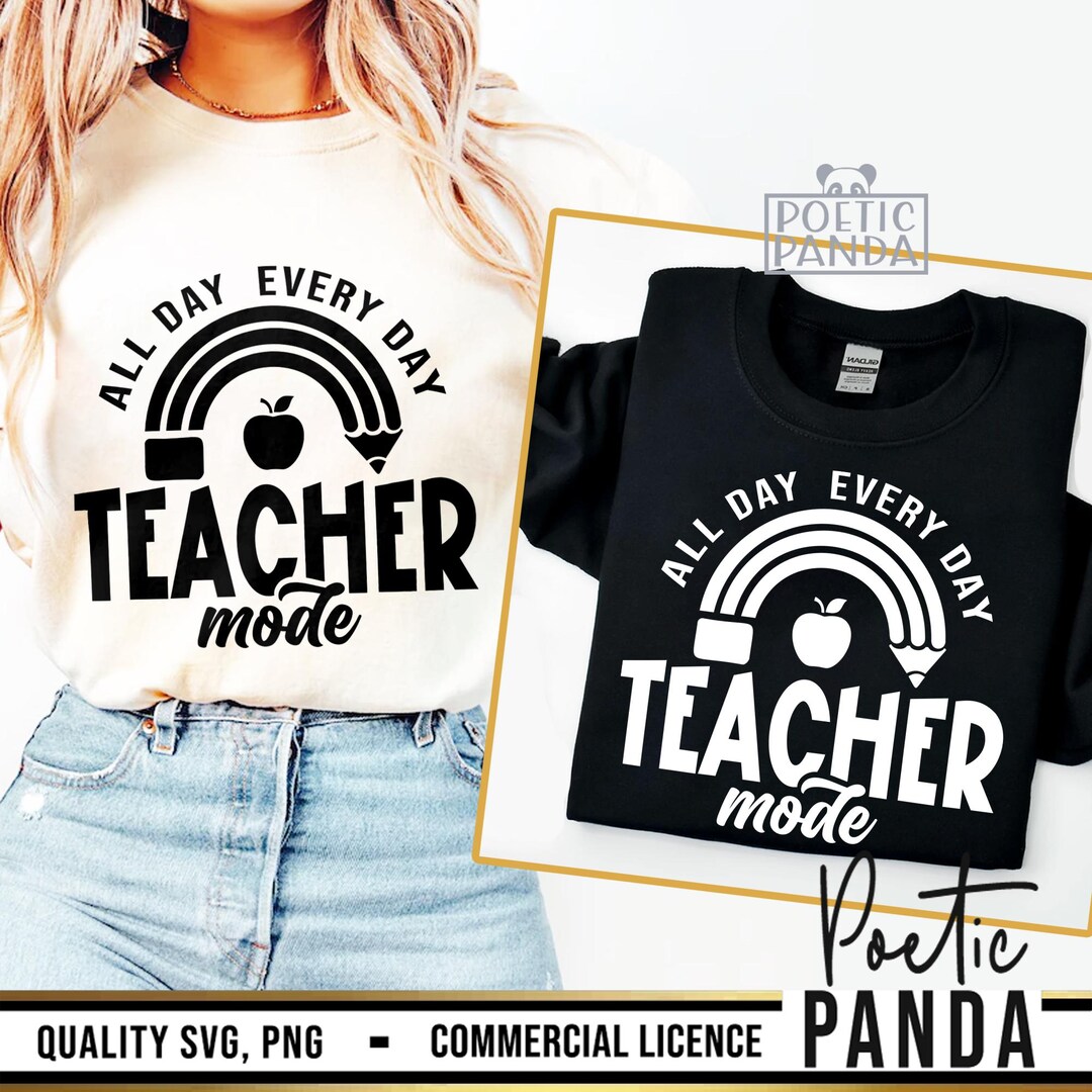 Teacher Shirt SVG PNG, Teacher Svg Cut File for Cricut, Teacher Gift ...