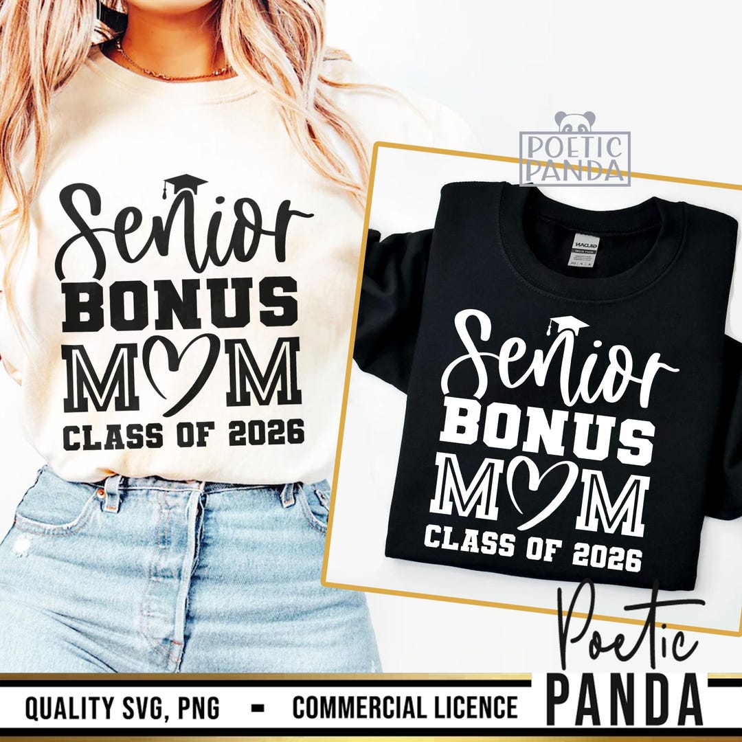 2026 Senior Bonus Mom SVG PNG, Senior Step Mom Svg, Bonus Mom of A ...