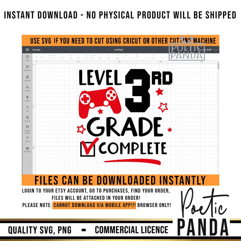 3rd Grade Complete, End of School Svg, Gamer Svg, Kids Shirt Svg, 3rd ...