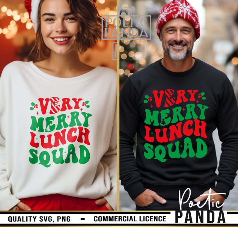 Merry Lunch Squad SVG PNG, Lunch Lady Christmas Shirt Svg, Cafeteria ...