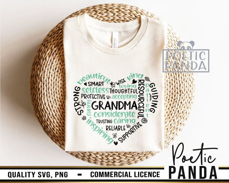 Grandma Word Art SVG PNG Grandma Svg Mothers Day Svg Mom - Etsy UK