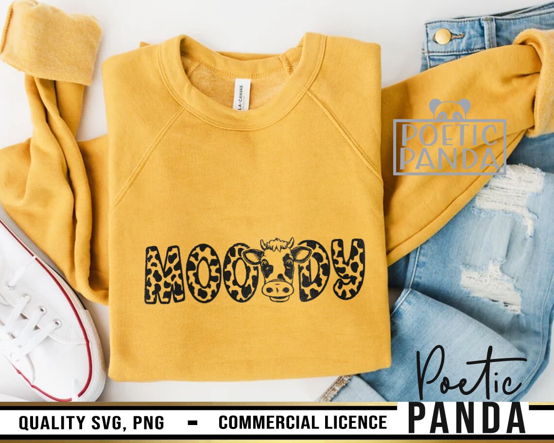 Moody SVG PNG Moody Svg Cow Print Svg Funny Kids Shirt Svg - Etsy Canada
