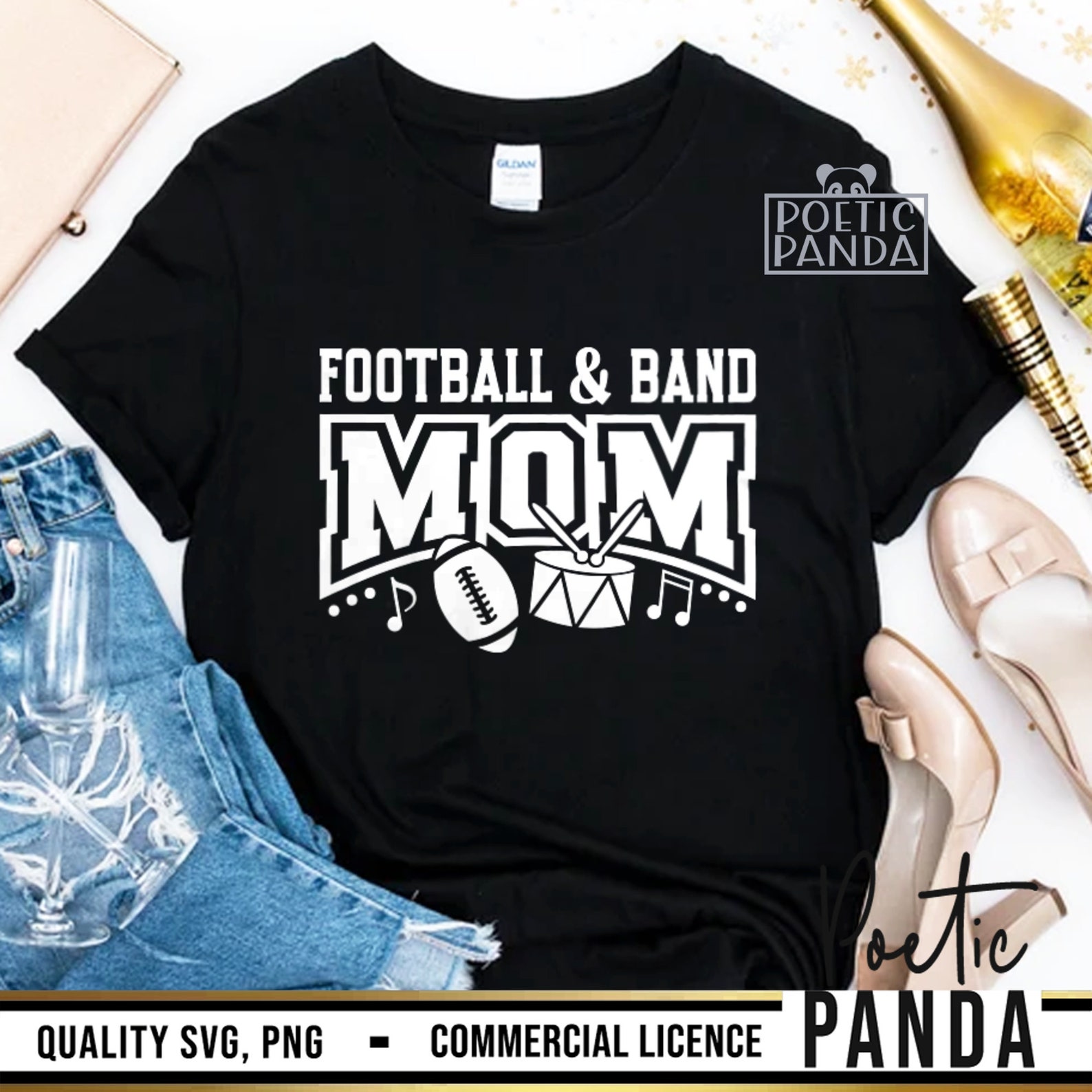 Football and Band Mom SVG PNG, Football Svg, Cheer Mom Svg, Marching ...