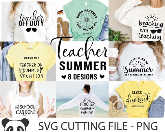 Teacher Bundle SVG PNG Last Day of School Svg Vacation Svg - Etsy