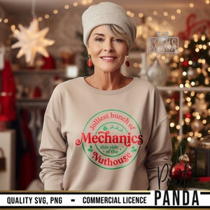 Jolliest Bunch of Mechanics SVG PNG, Funny Christmas Svg, Repairman Svg ...