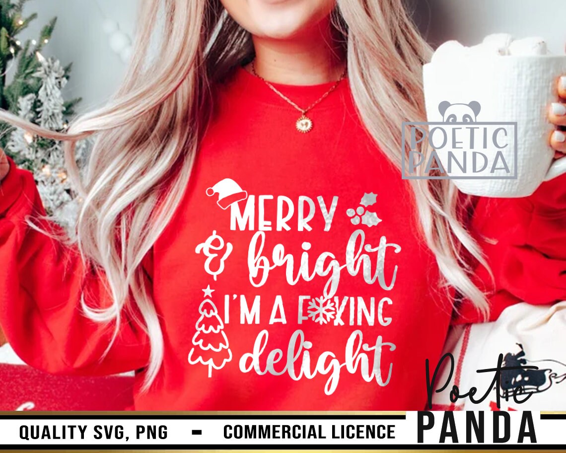 Rude Christmas SVG PNG Jolly Af Svg Holiday Shirt Svg Dear - Etsy