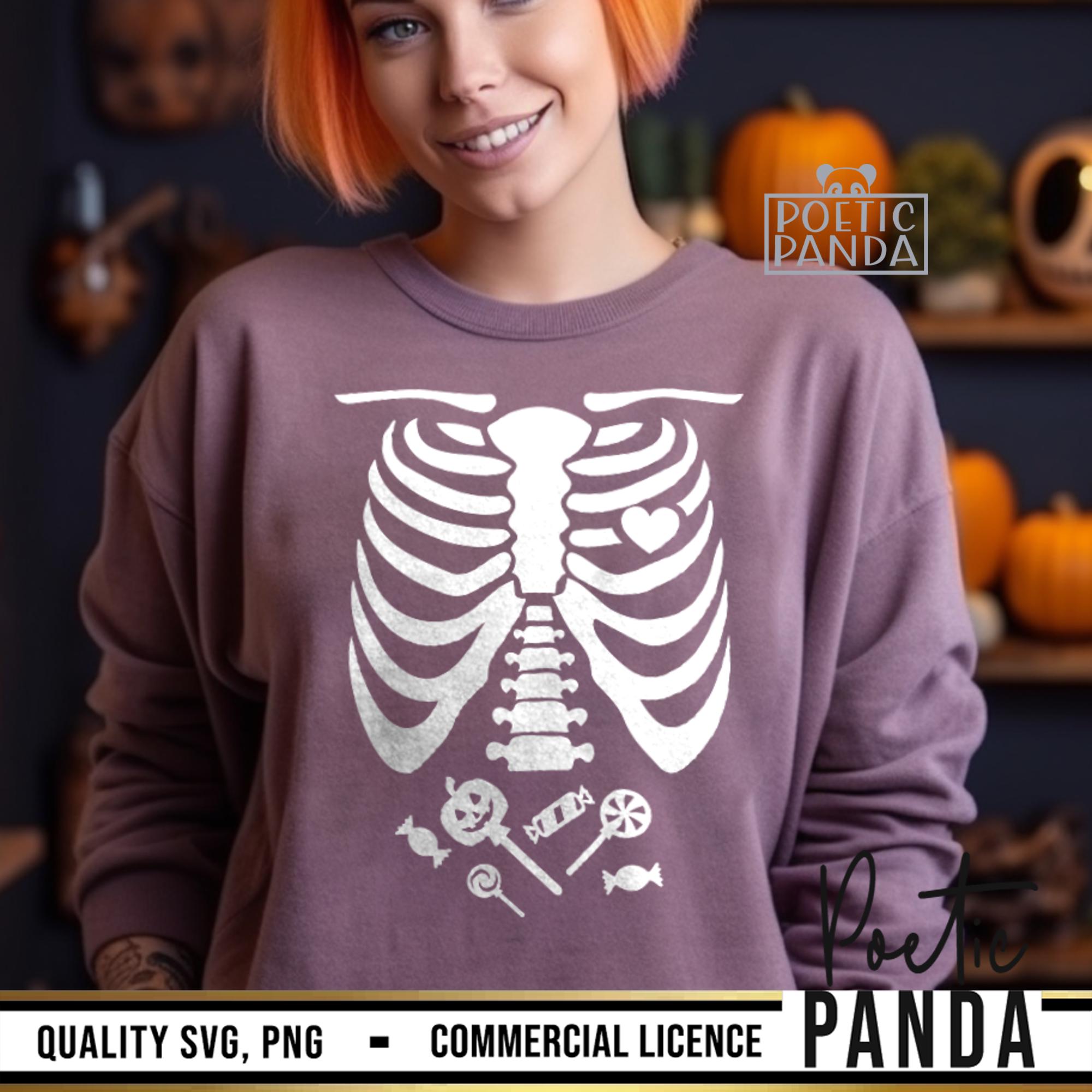 Skeleton Costume SVG PNG, Rib Cage Svg, Kids Halloween Svg, Skeleton ...