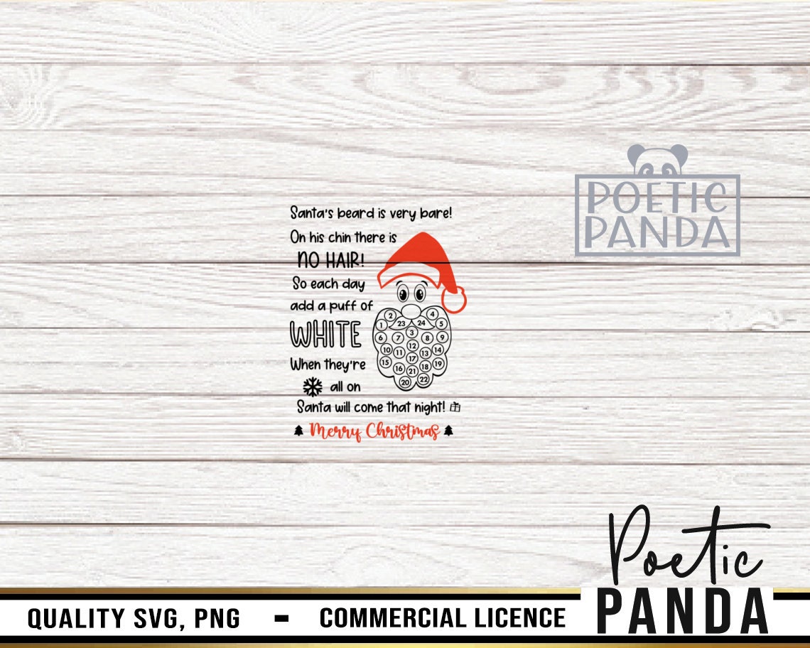 Christmas Countdown SVG PNG Kids Christmas Svg Santa's - Etsy UK