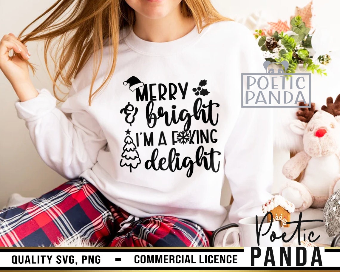 Rude Christmas SVG PNG Jolly Af Svg Holiday Shirt Svg Dear - Etsy